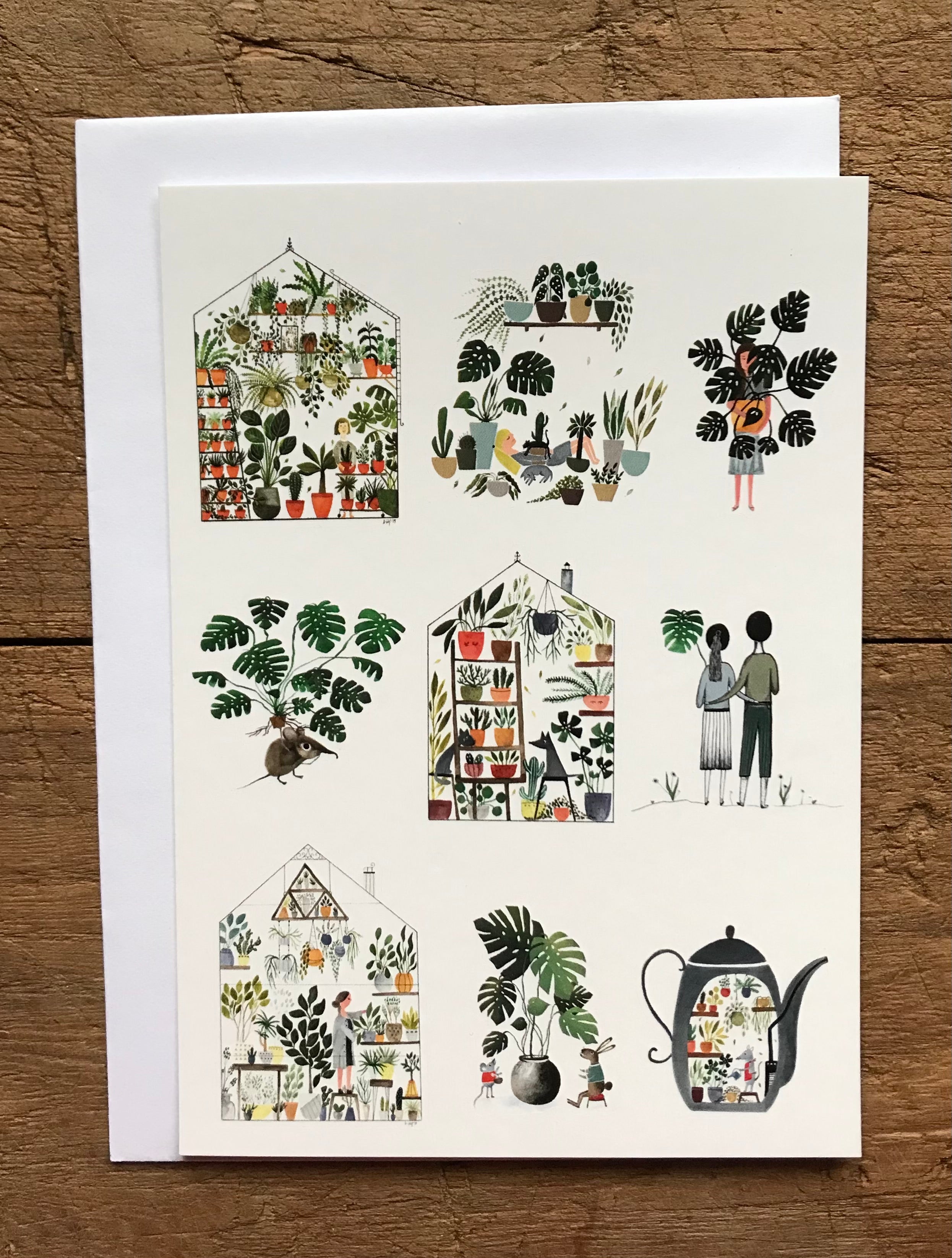 Greenhouse - stickers on postcard – Kristina Kemenikova